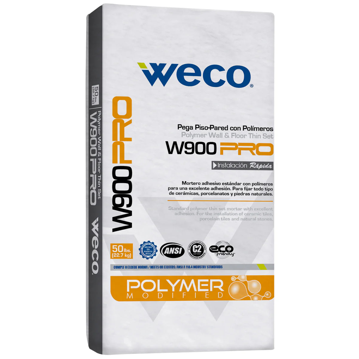 WECO W-900 PRO WHITE THINSET 50LBS – Creative Building Finishes